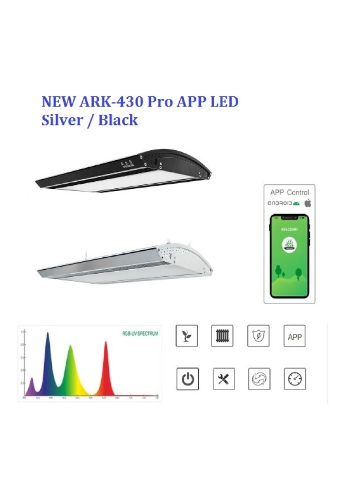 AQUA WEEK ARK A430 Black /ADA Style/ - PRO-APP Control RGB+UV LED világítás